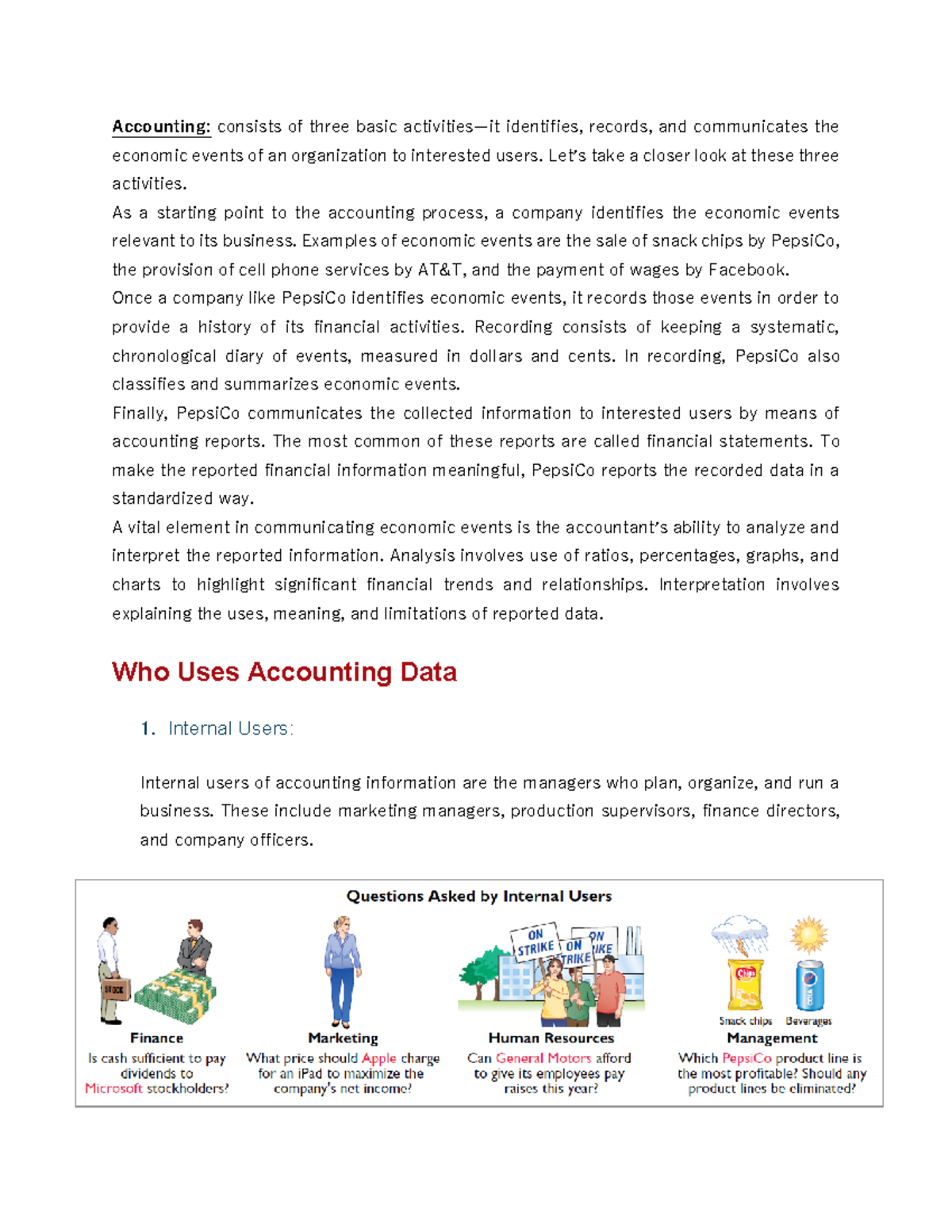 Financial Accounting 1 - Accounting: consists of three basic activities ...