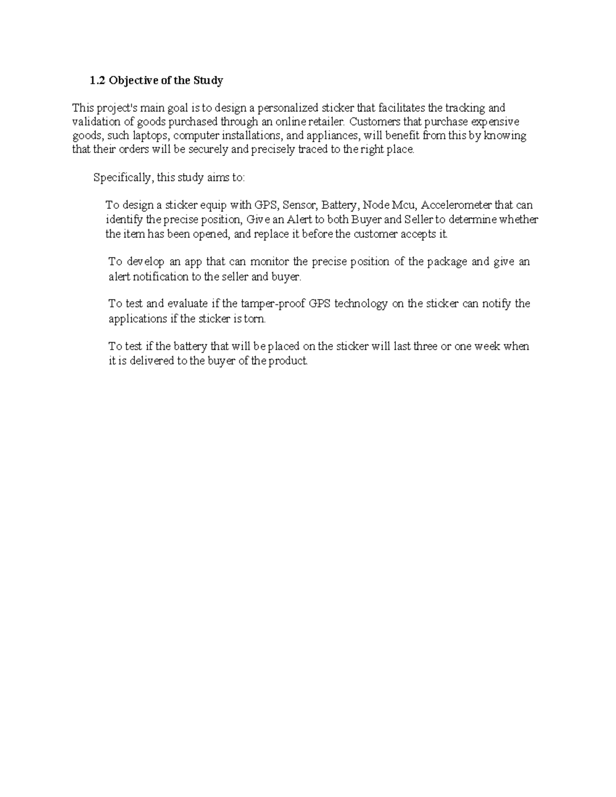 Objective-of-the-Study- Engineering-Design-Process 12 - 1 Objective of ...