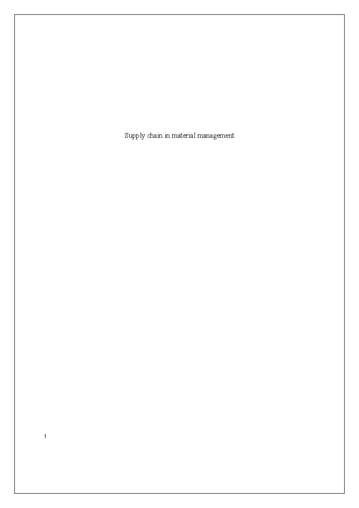 Nmims Project - Supply chain in material management DECLARATION Student ...