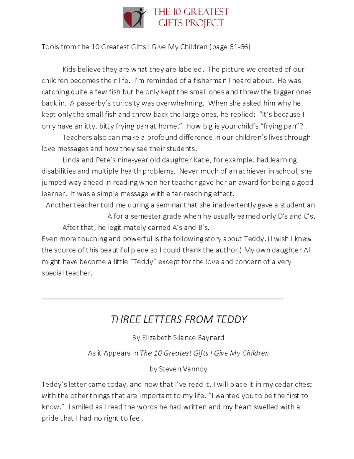 Teddy Full Story with Tools - Tools from the 10 Greatest Gifts I Give ...