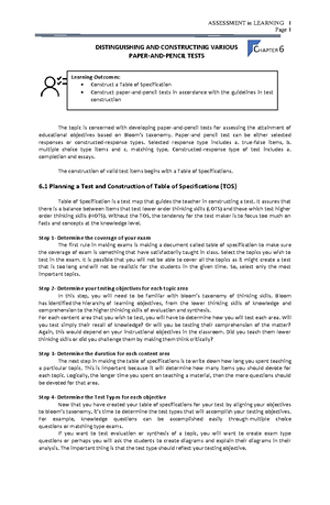 Prof Ed 221 Module 4 - CHAPTER 4 Outcome assessment is the process of ...