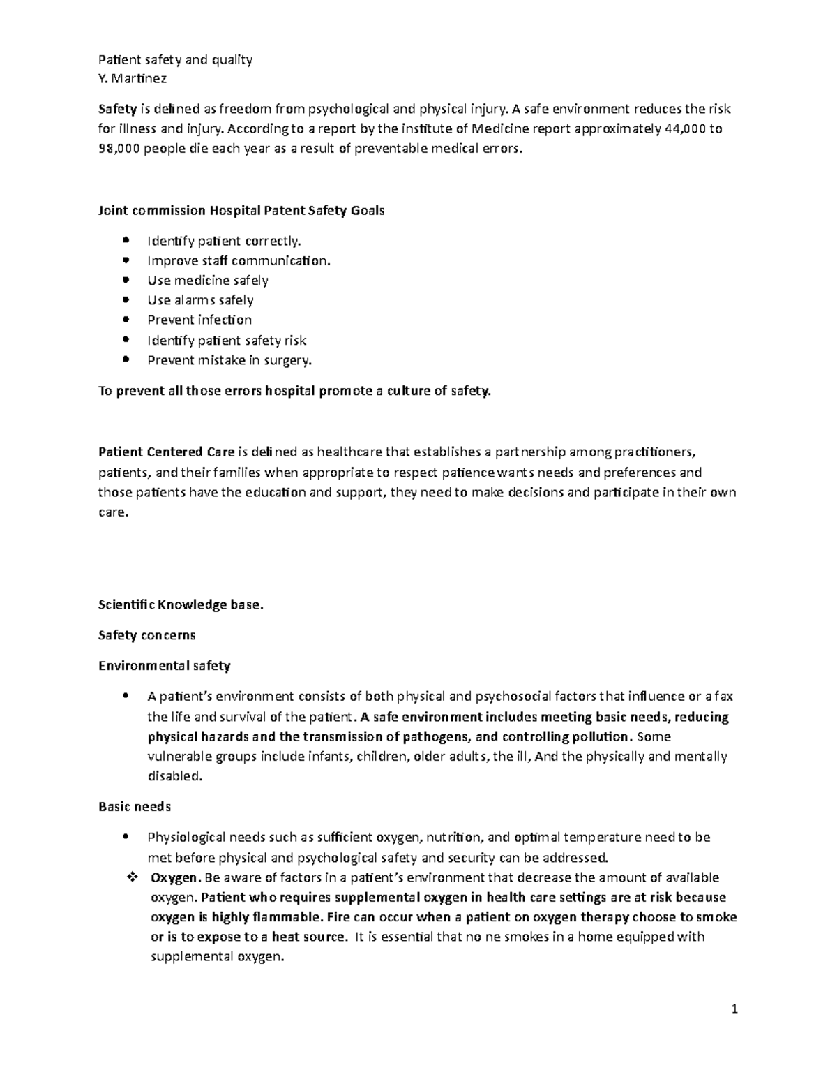Chapter 27 Patient Safety and Quality - NUR1025 - MDC - Studocu