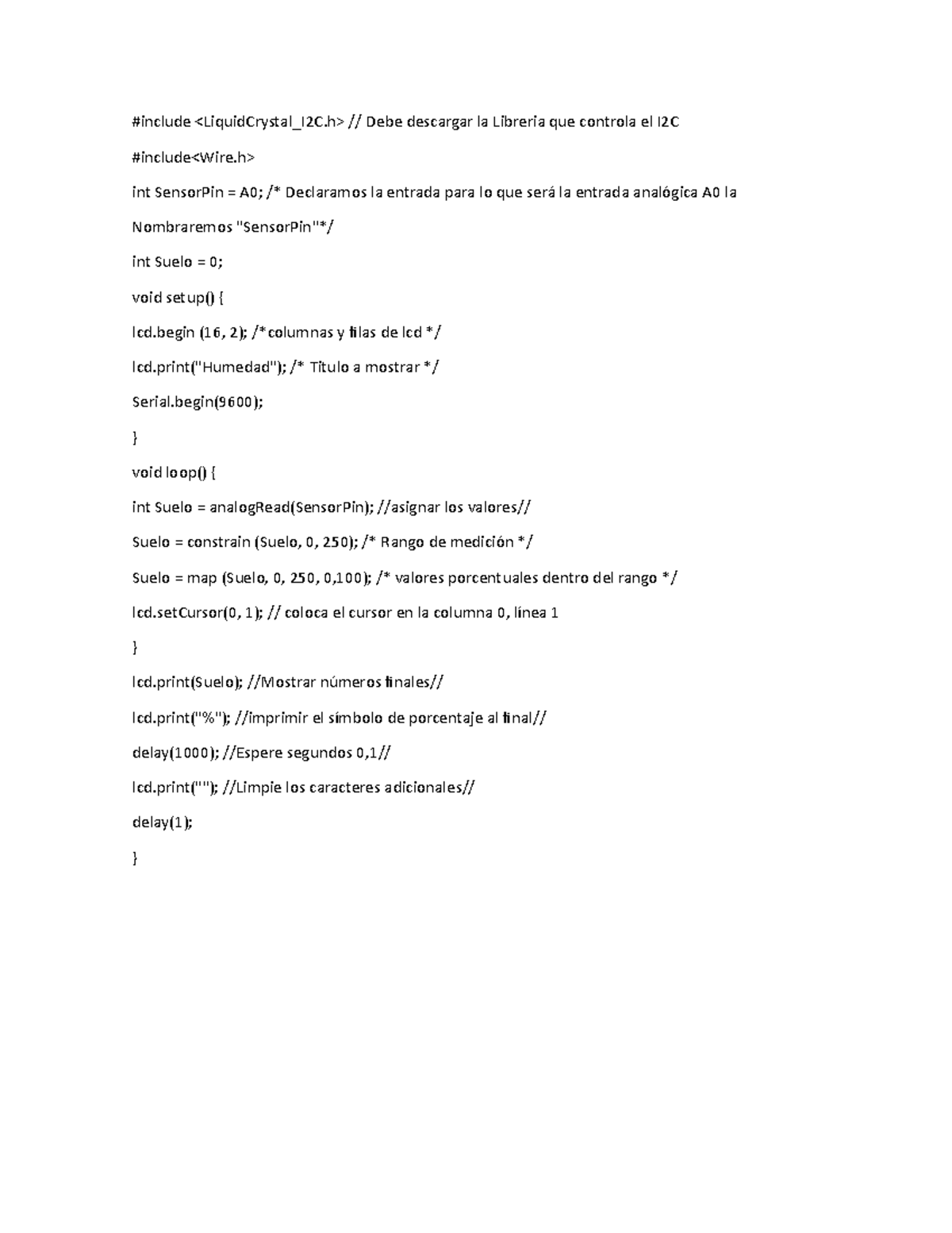 Codigo Final - 21313 - #include // Debe descargar la Libreria que controla - Studocu