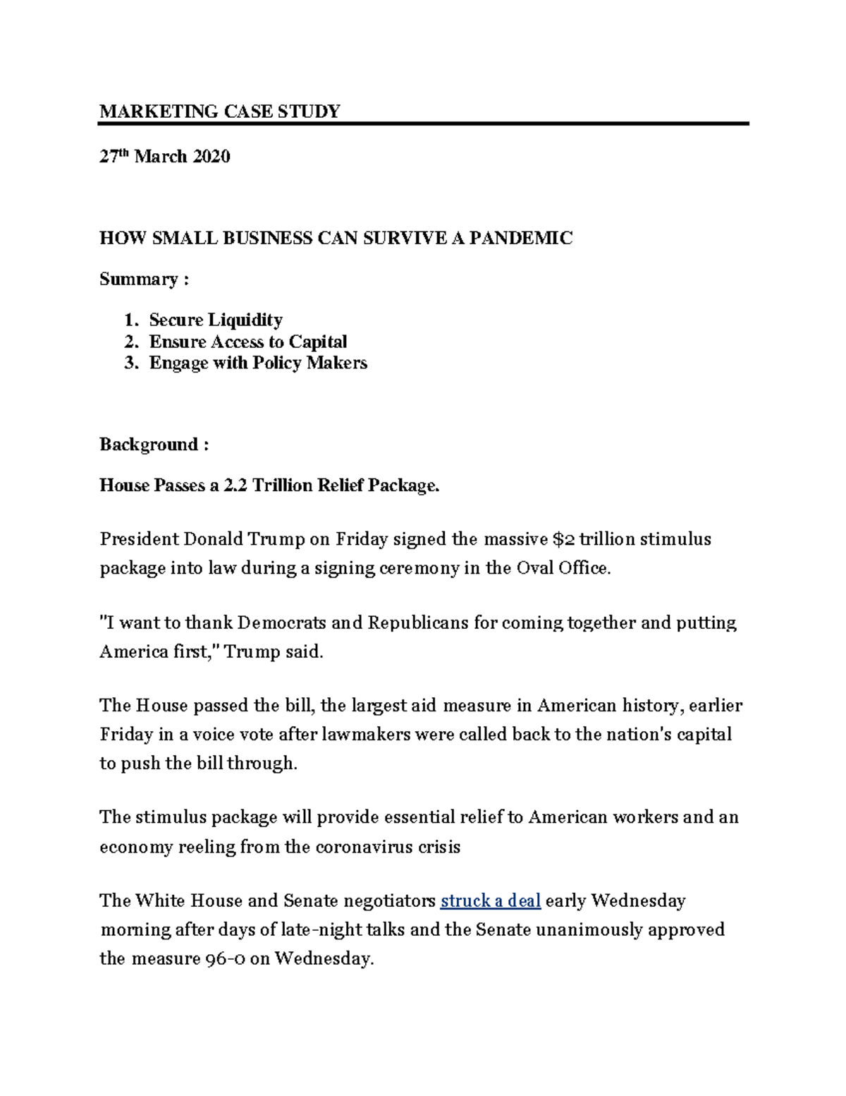 WGU Marketing Case Study - Warning: TT: undefined function: 32 MARKETING CASE STUDY 27 th March ...