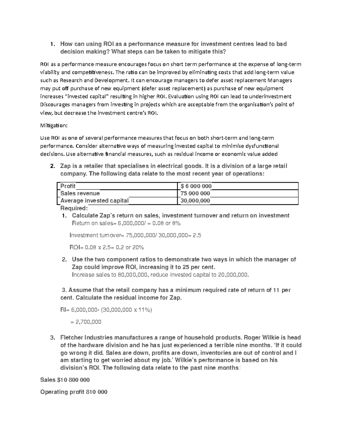 Accg 3001 - organisation planning and control homework - How can using ...