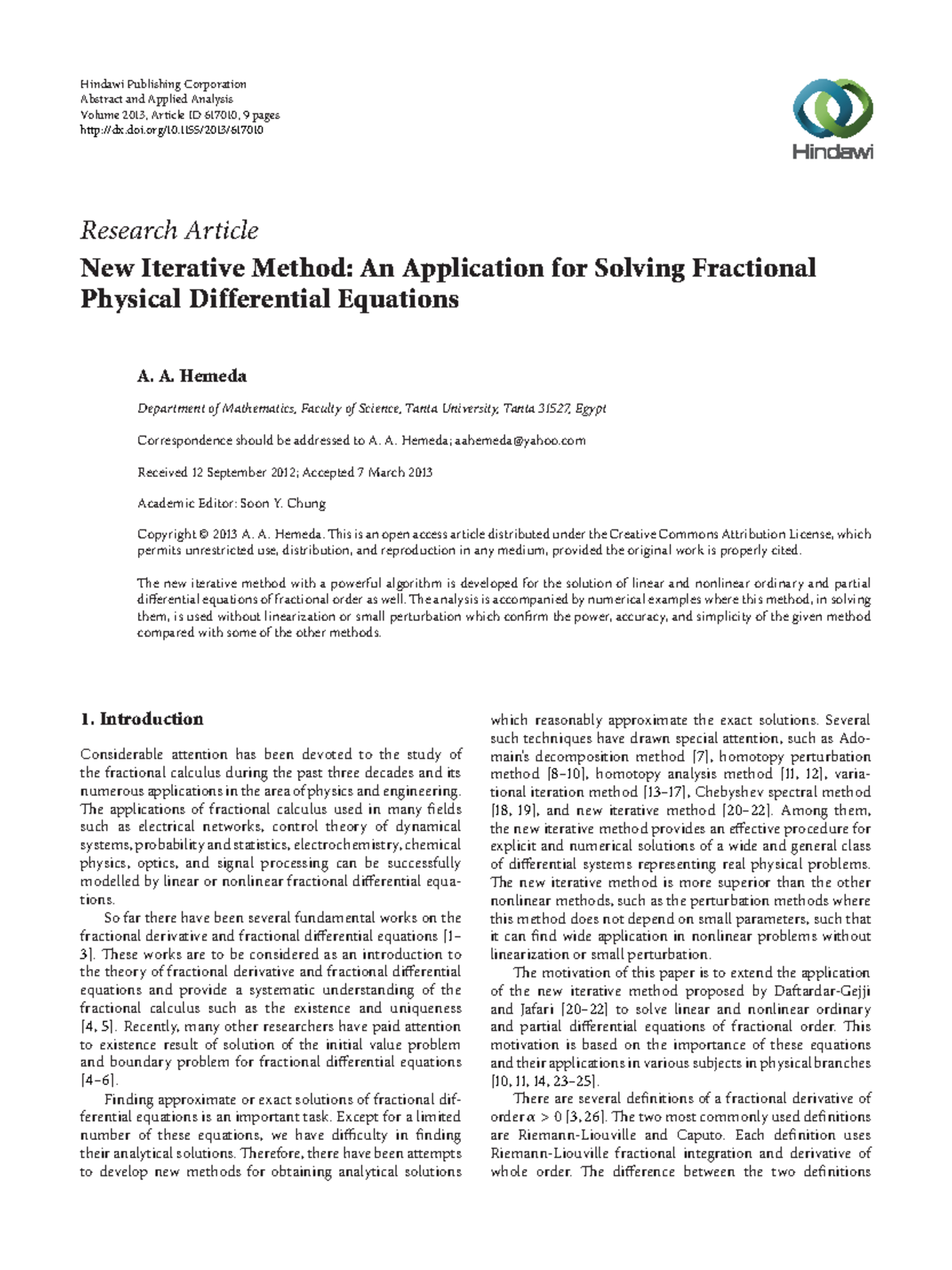 New iterative Method An Application For Solving Fractional Physical Differential Equations - Studocu