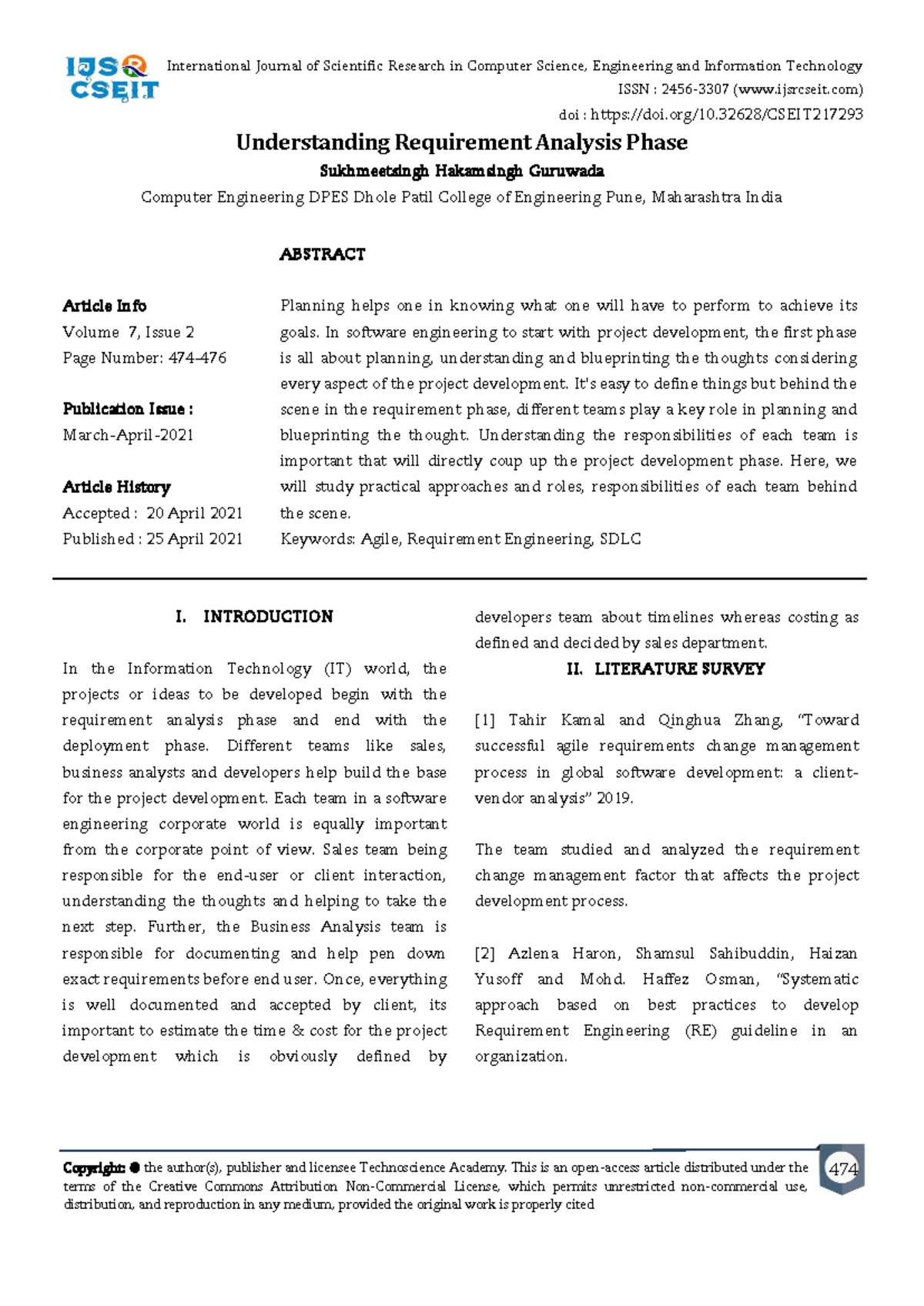 Understanding Requirement Analysis Phase - Copyright: © the author(s ...