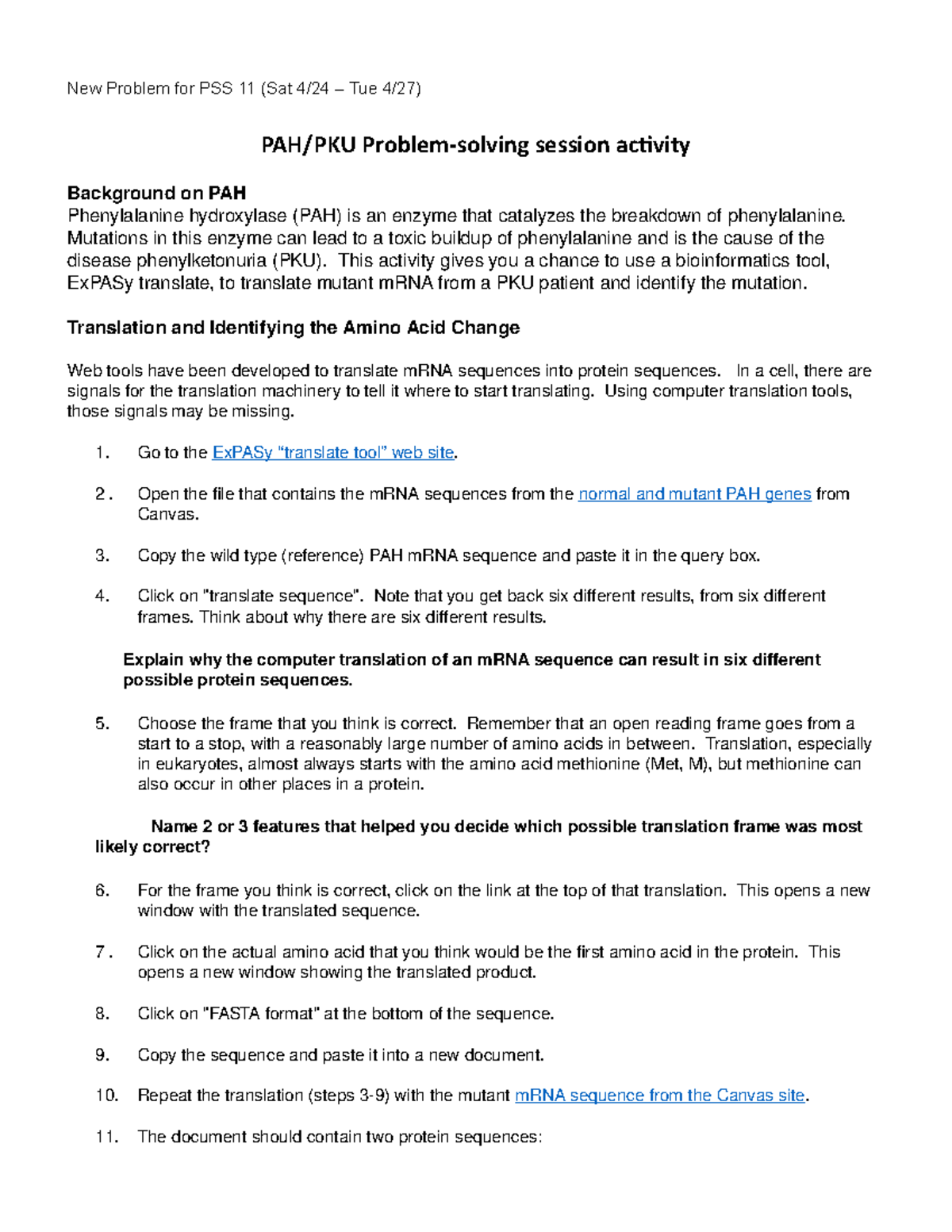 New Problem for PSS 11 Apr 24 – 27 - New Problem for PSS 11 (Sat 4/24 ...