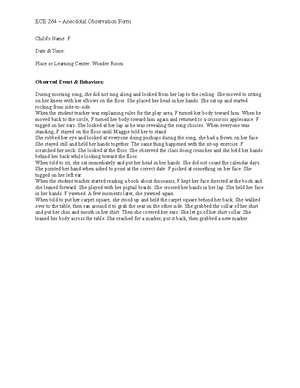 Interval and Time Sampling Observation 2 - ECE 264 Interval and Time ...