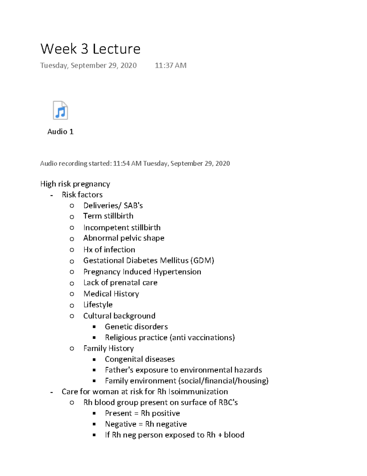 Week 3 Lecture - Audio 1 Audio recording started: 11:54 AM Tuesday ...