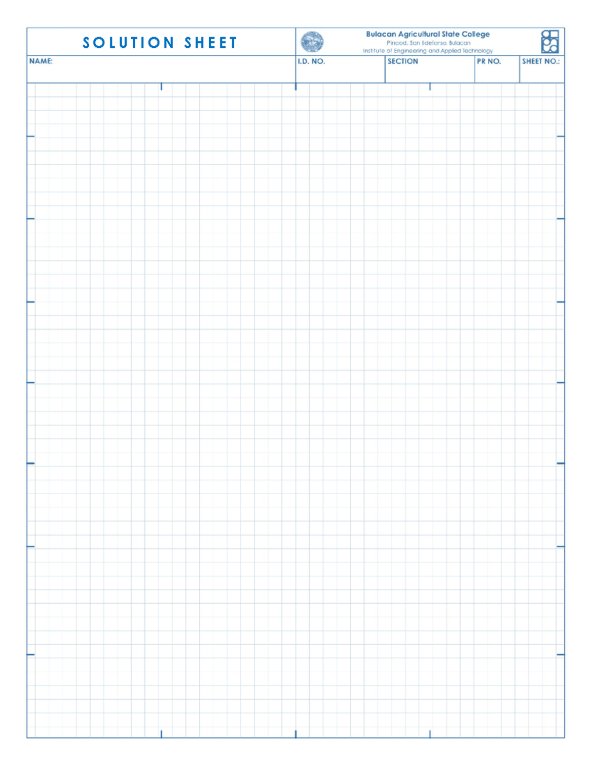 Grid Solution Sheet Template - AB PSychology - S O L U T I O N S H E E ...