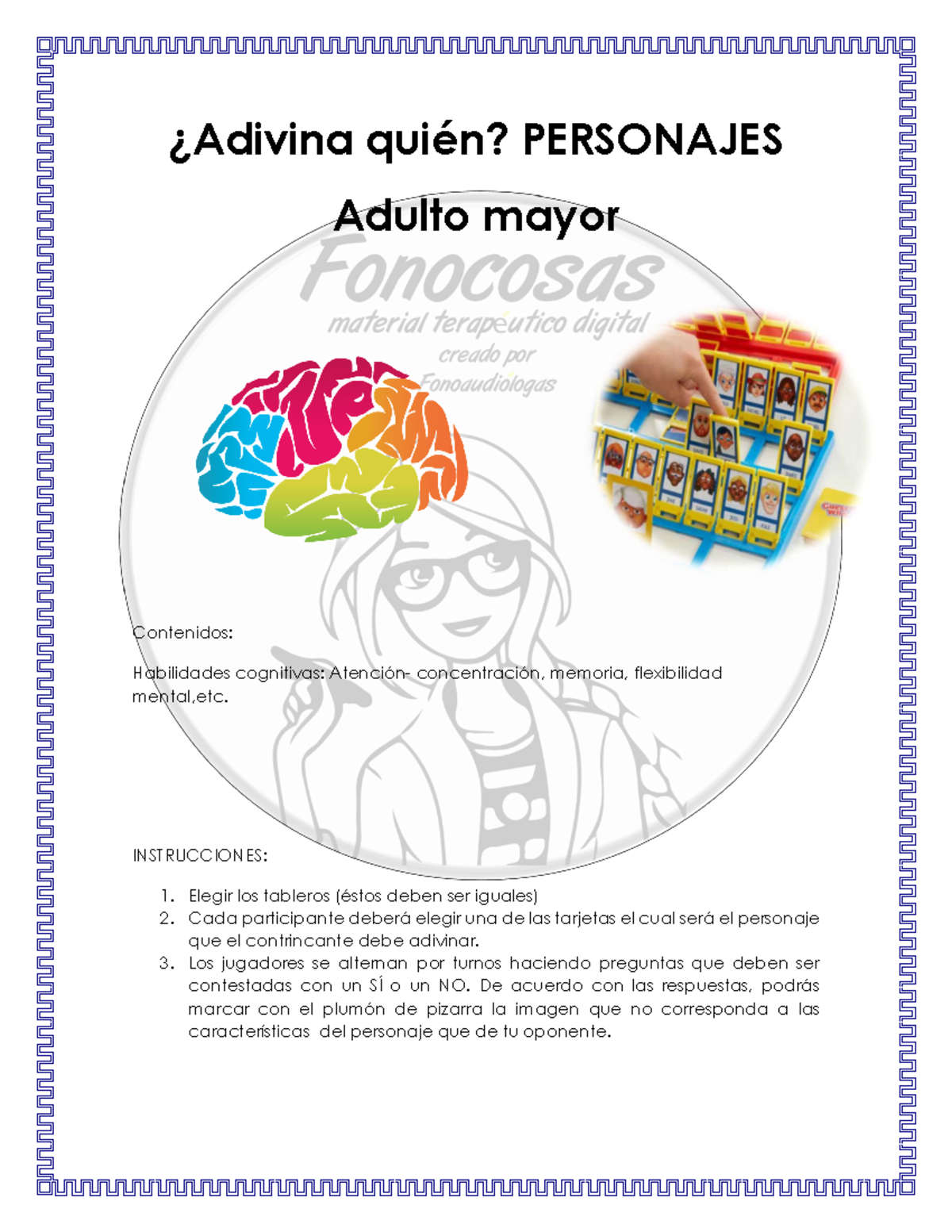 Advina Quién Personajes ( Adulto) - ¿Adivina quién? PERSONAJES Adulto ...