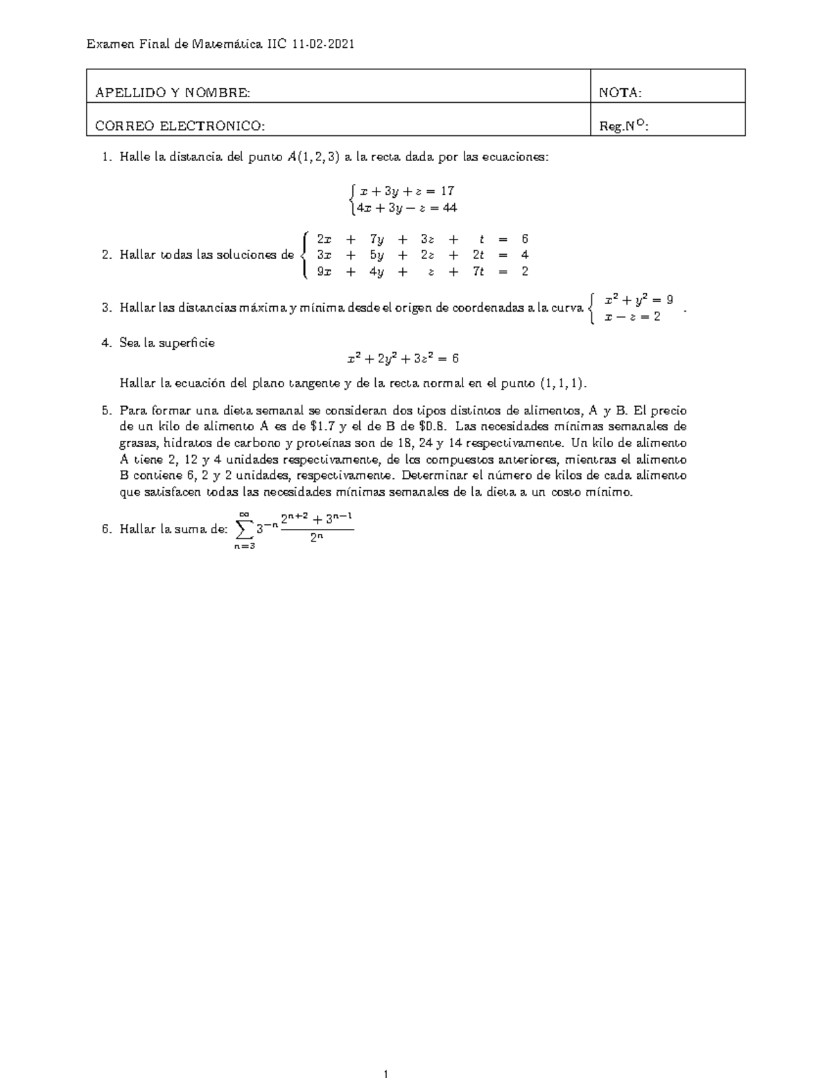 Final matematica 2c - Examen Final de Matem ́atica IIC 11-02- APELLIDO ...