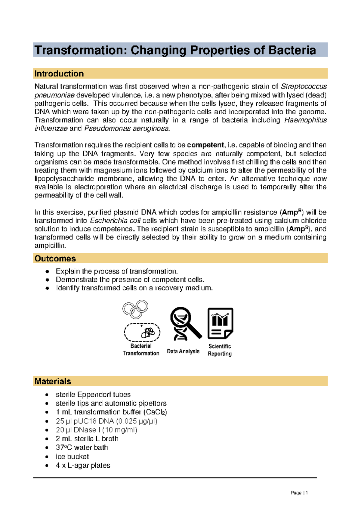 Transformation Protocol - Page | 1 Transformation: Changing Properties ...