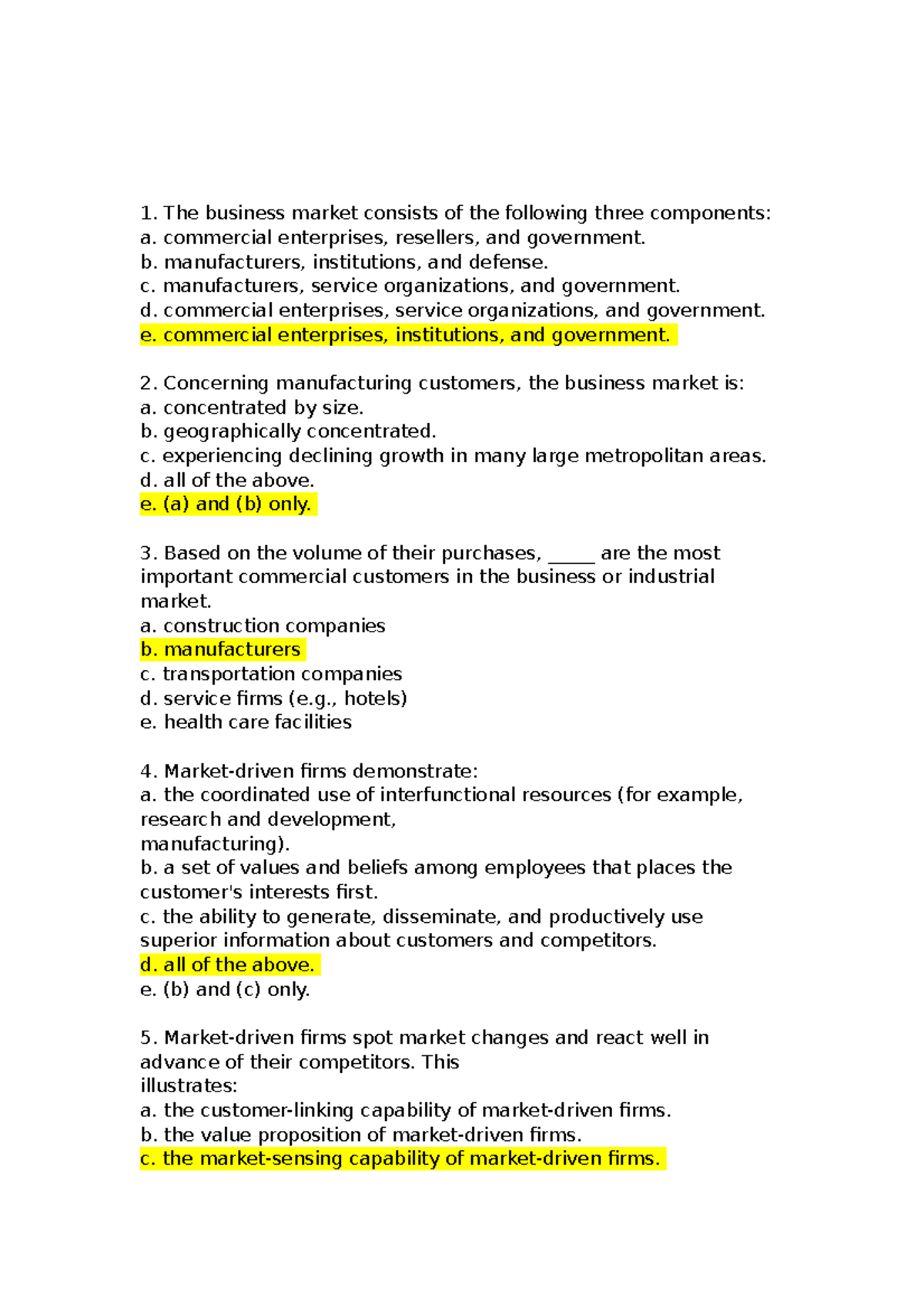 The business market consists of the following thre - 1. The business ...