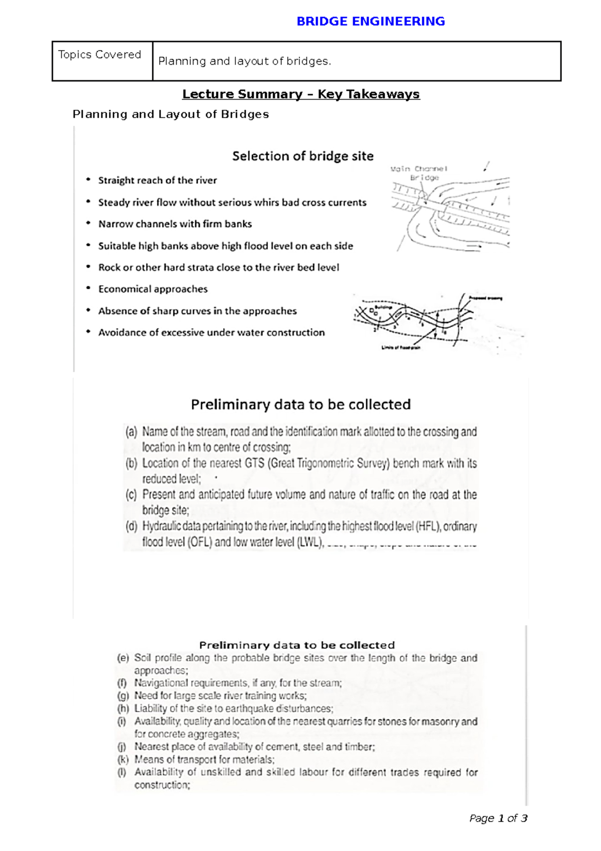Planning and layout of bridges - bridge engineering - BRIDGE ...