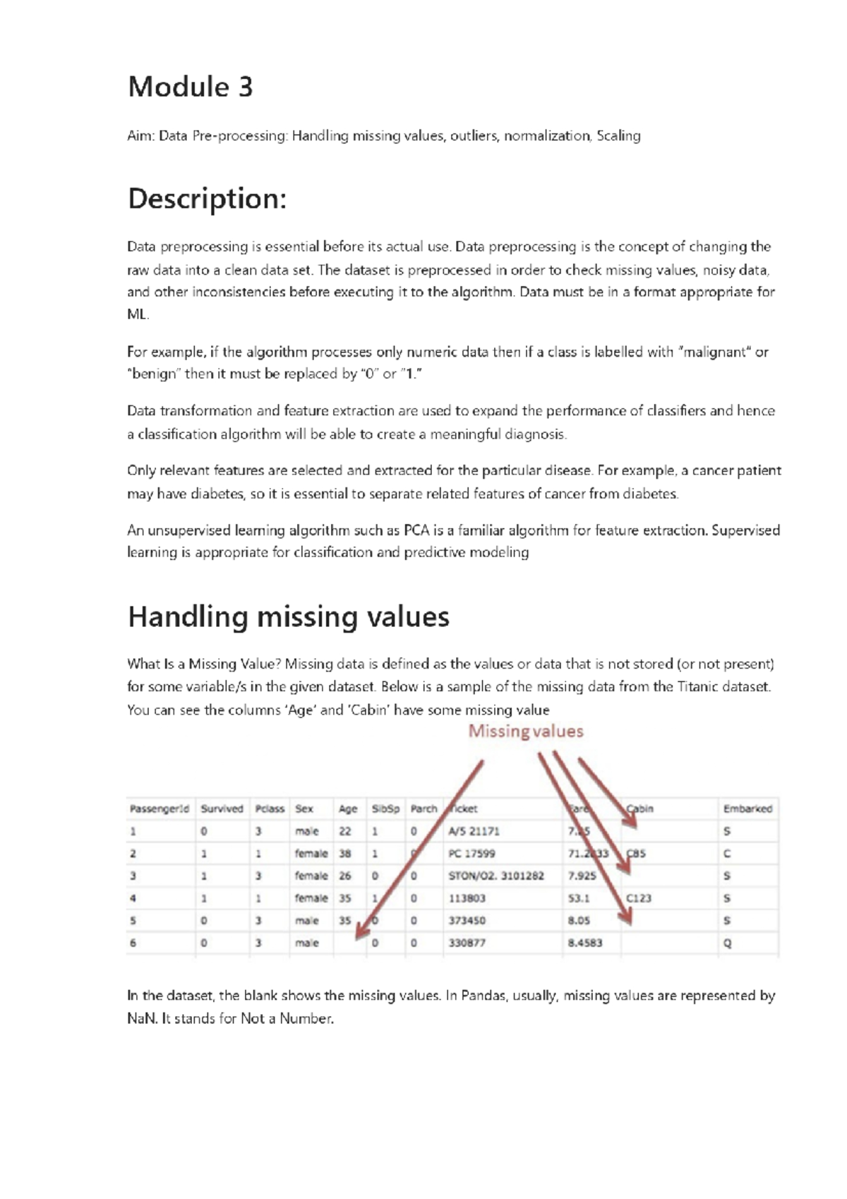 Cycle 3 - fire song - Module 3 Aim: Data Handling missing values ...