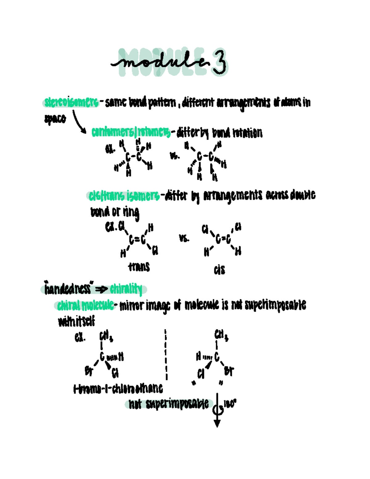 Module 3- Stereoisomerism - modules stereoisomers samebondpattern ...