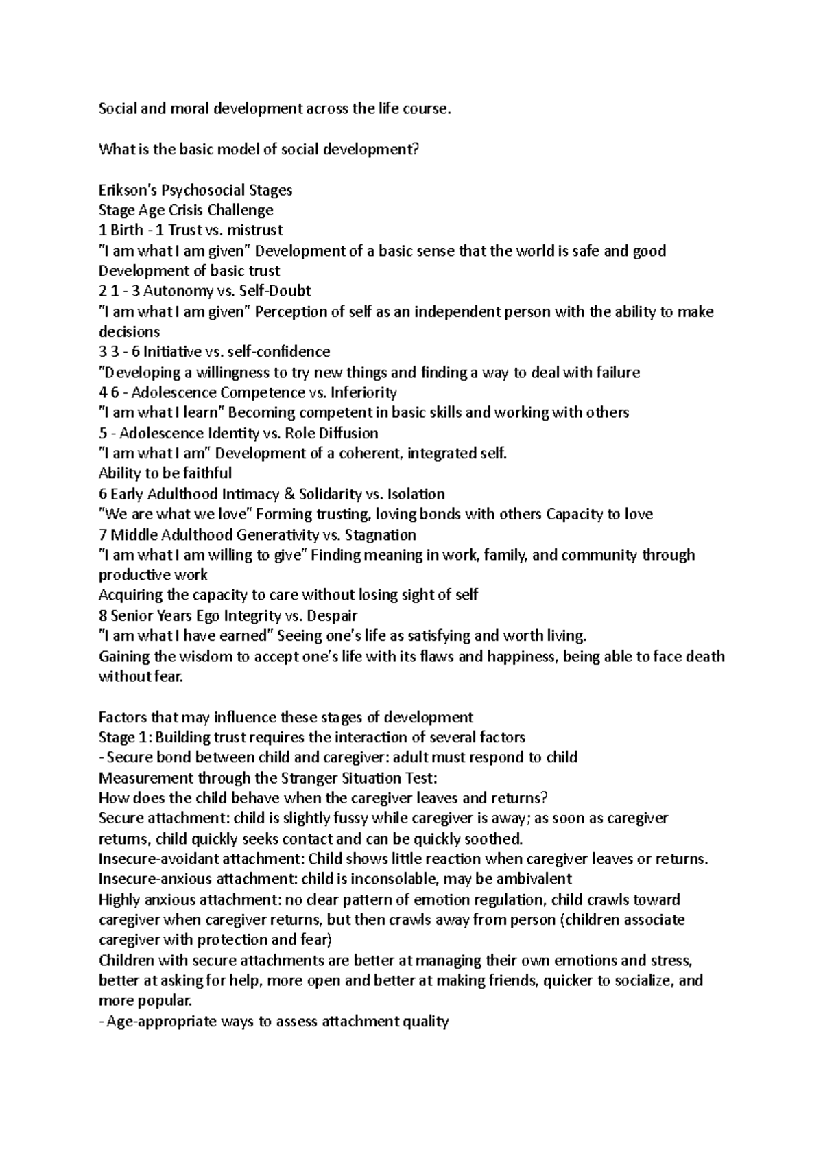 Social and moral development across the life course - What is the basic ...