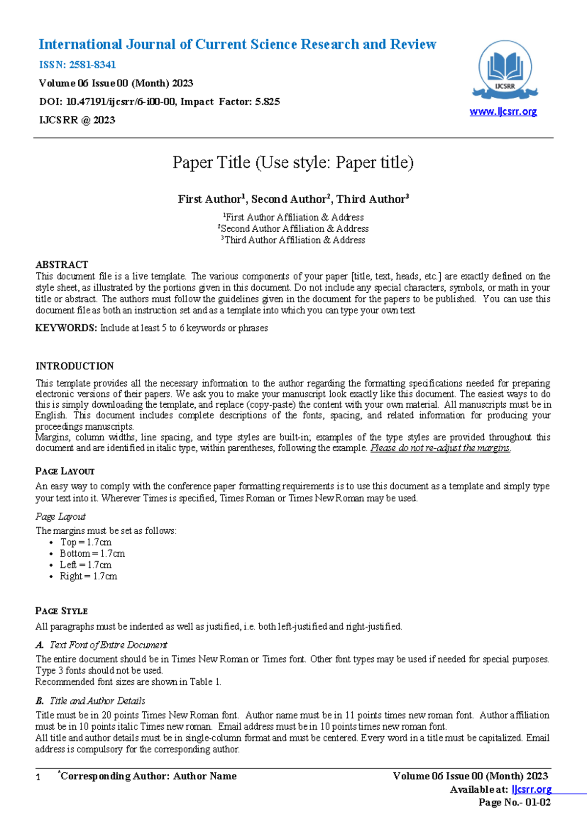 Manuscript Template.docx - International Journal of Current Science ...