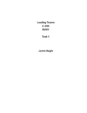 C-209 - C209 Task 1 Passed 1st attempt - Strategic Management C- JRM ...