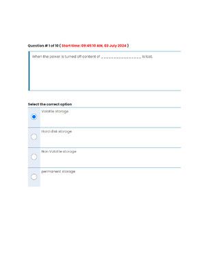 CS403 Quiz 1 - Database Management Systems ...