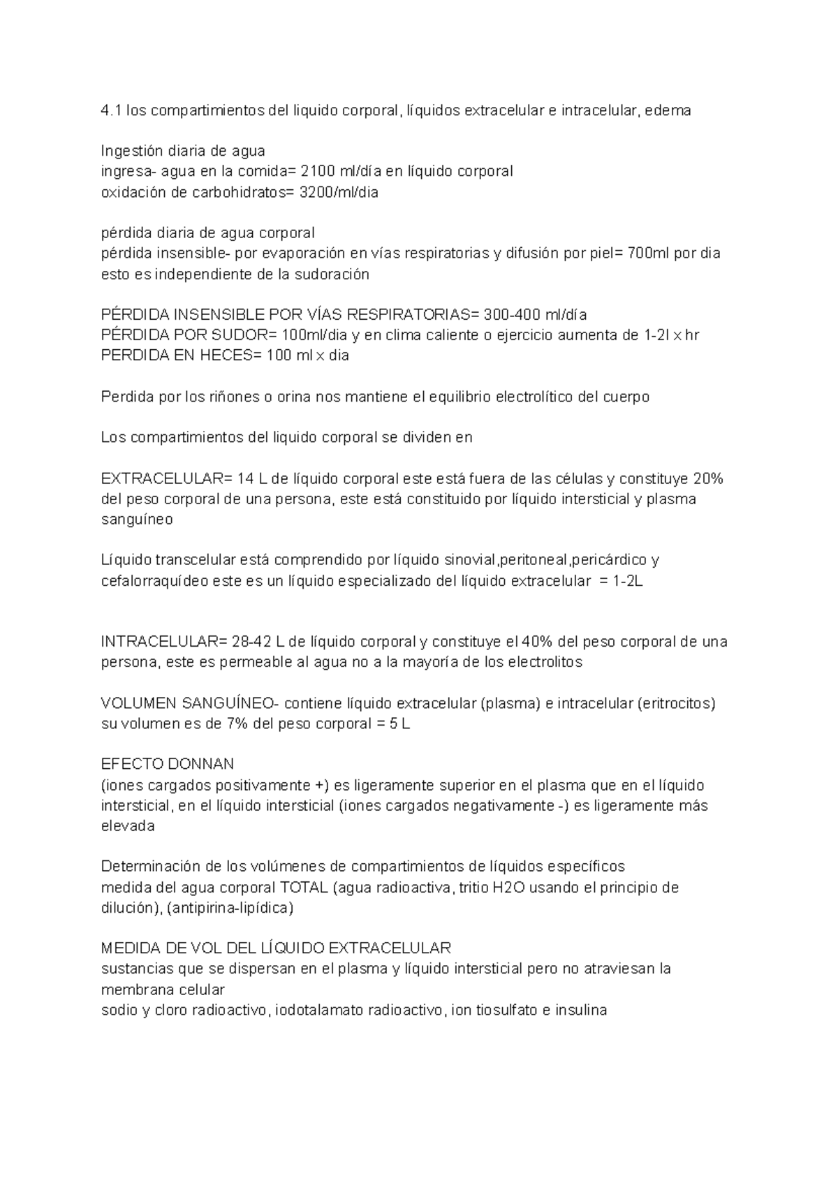 Capitulo 25 Fisio 2 - 4 los compartimientos del liquido corporal, líquidos extracelular e - Studocu