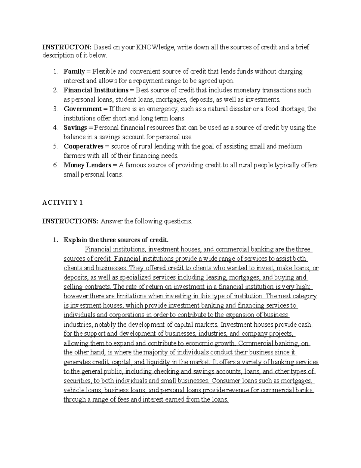 FMPR 4 - Module 2 - Activity 1 - INSTRUCTON: Based on your KNOWledge ...