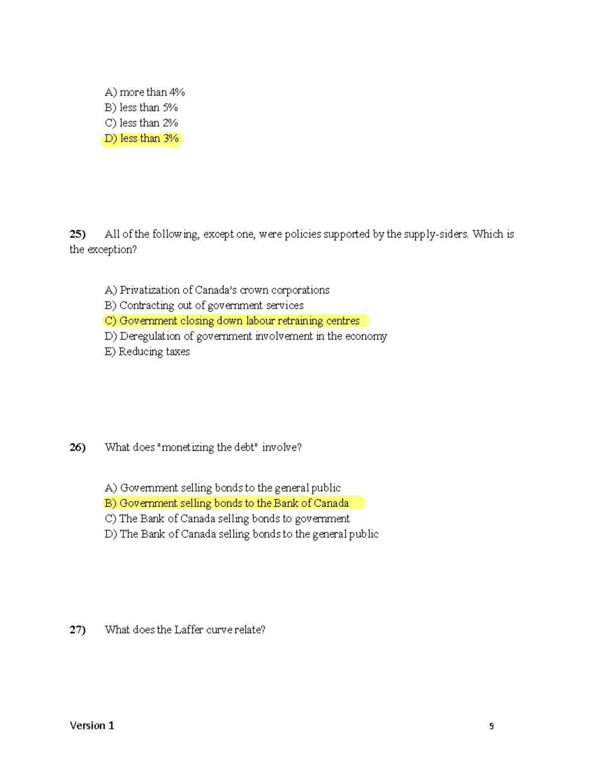 Chap 12-10ce-Macro (1)-5 - Version 1 9 A) more than 4% B) less than 5% C) less than 2% D) less ...