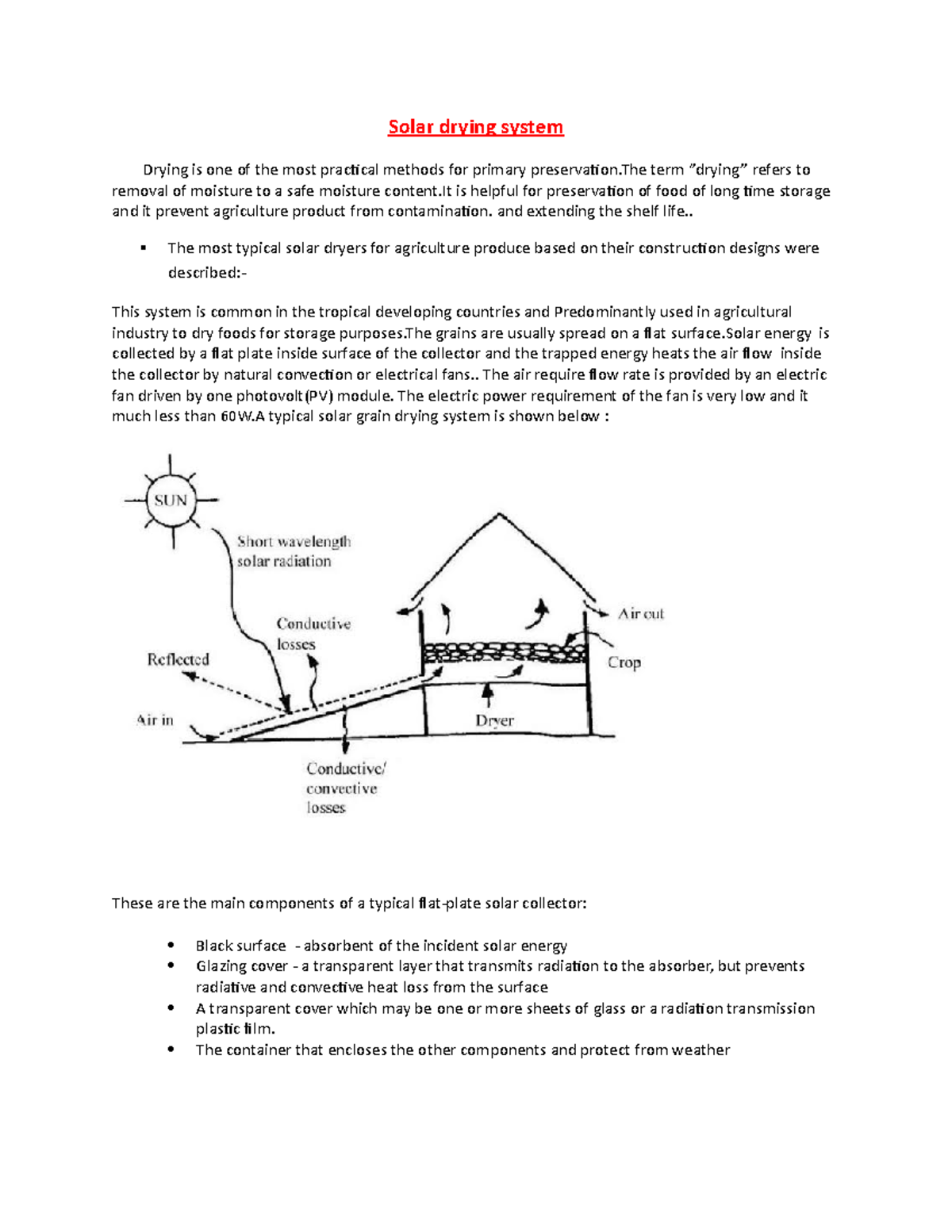 Solar drying system 11 - null - Solar drying system Drying is one of ...