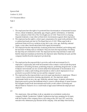 Task 1 Business Comms - passed - Spencer Bat WESTERN GOVERNORS ...