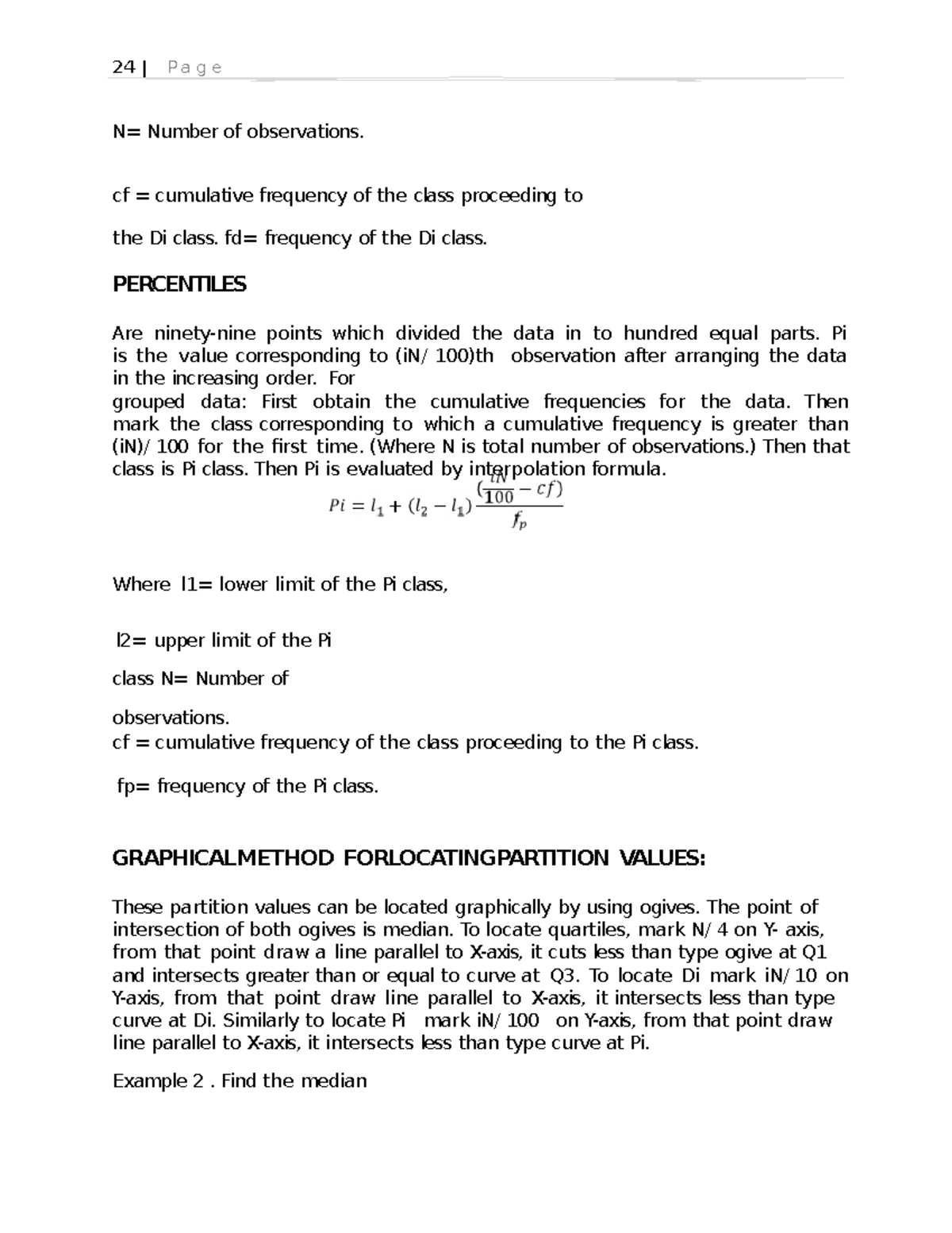 Introduction To Applied Statistic 24 P A G E N Number Of Observations Cf Cumulative
