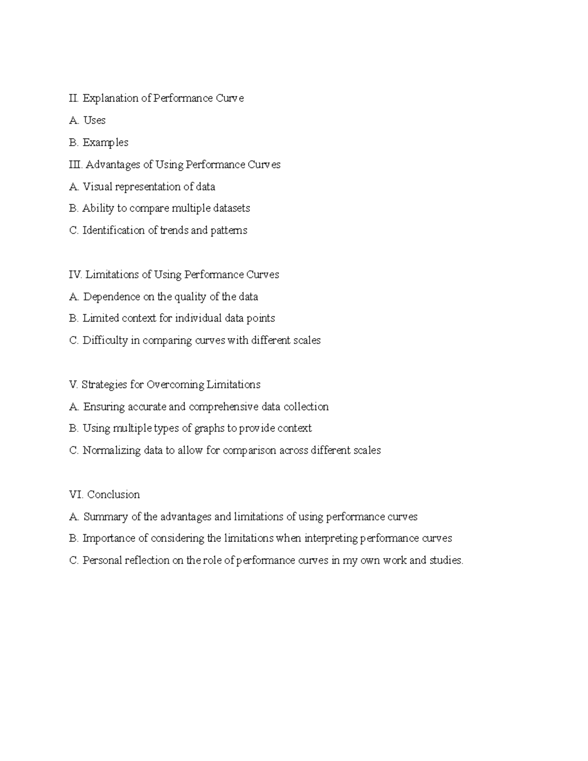 Performance Curve, regression, fallacy 2 - II. Explanation of ...
