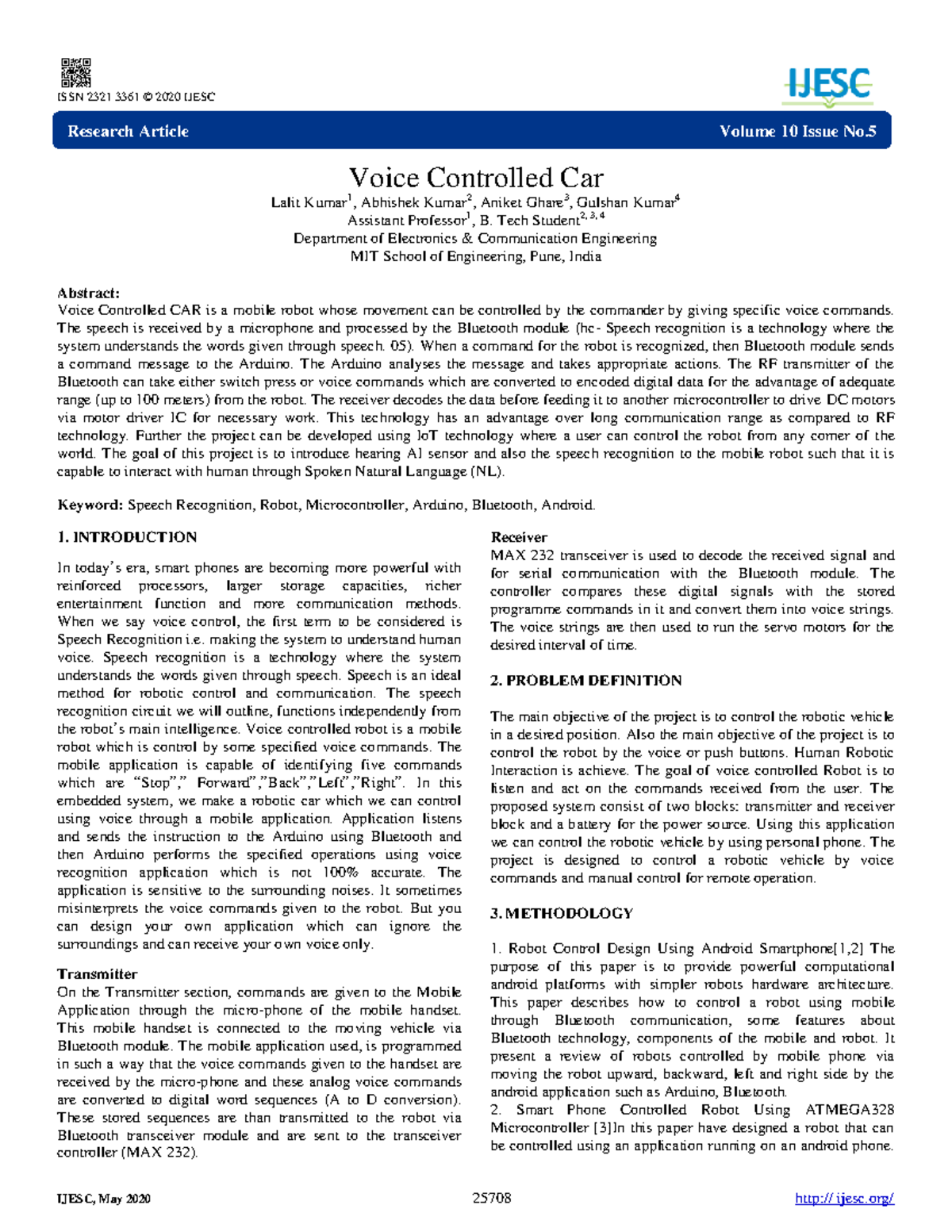 26e605f11f33227536 c2b3882005 396 d.Voice Controlled Car - IJESC, May ...