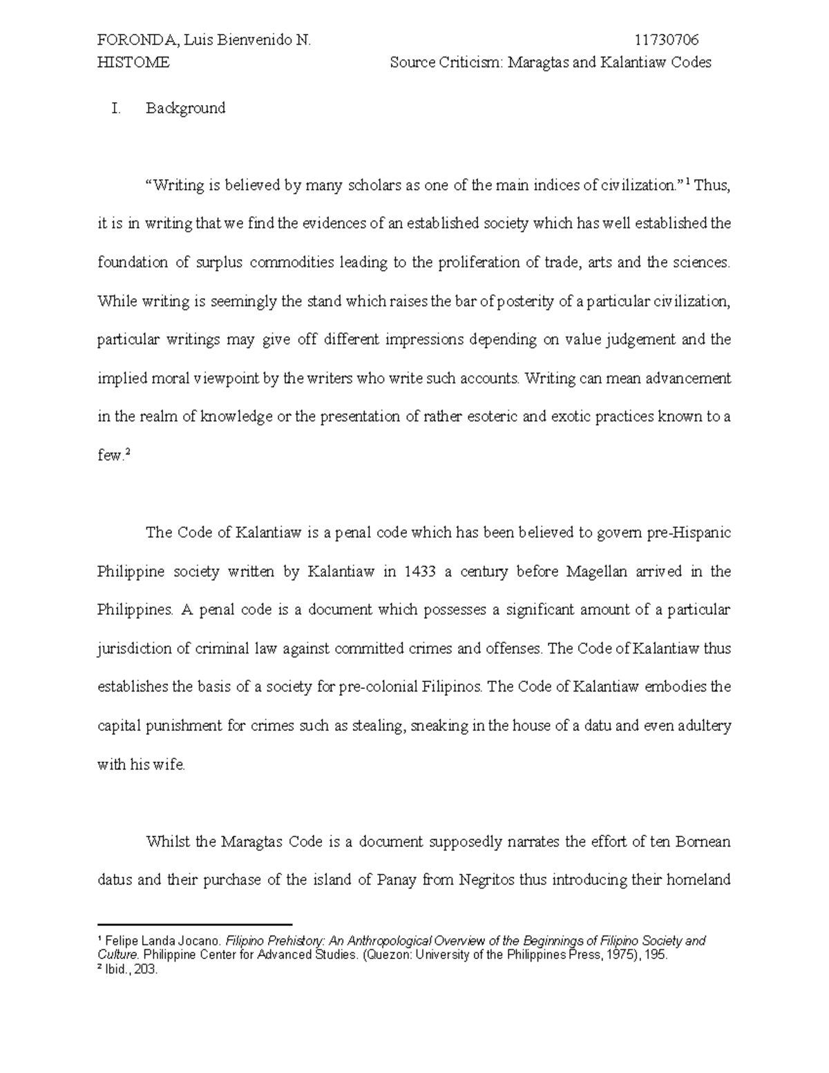 Source Criticism The Maragtas and Kalant - HISTOME Source Criticism ...