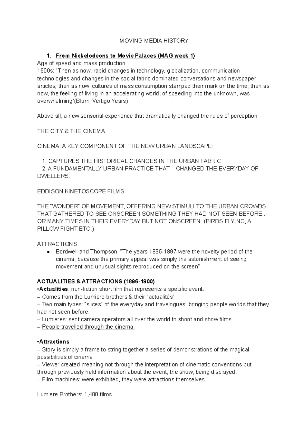 Apuntes Moving Image History - MOVING MEDIA HISTORY From Nickelodeons ...