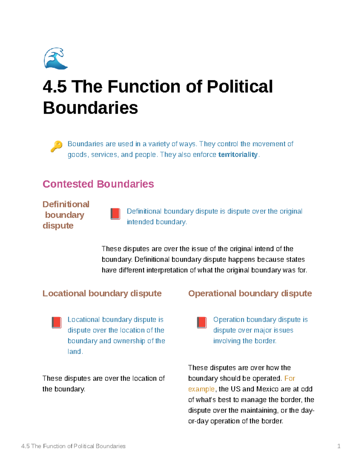 The function of political boundaries - They control the movement of ...