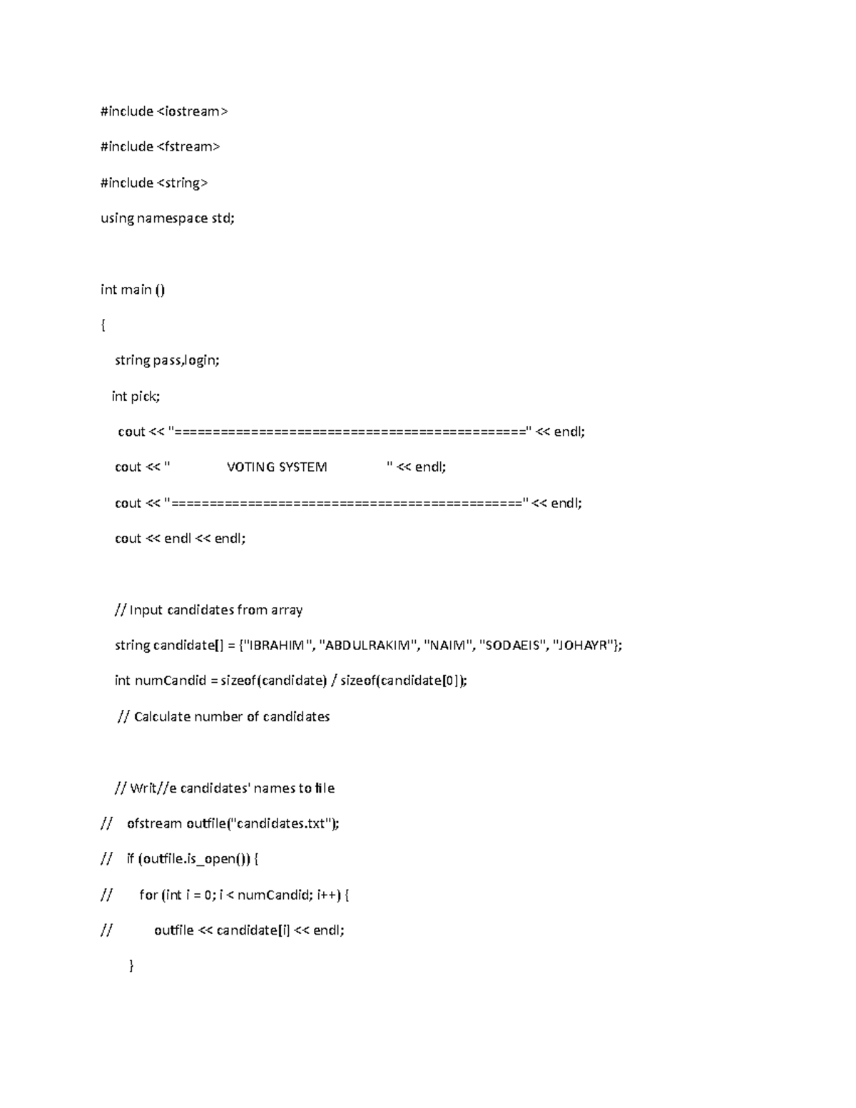Include Ioe Include Include Include Using Namespace Std Int Main String Passlogin 