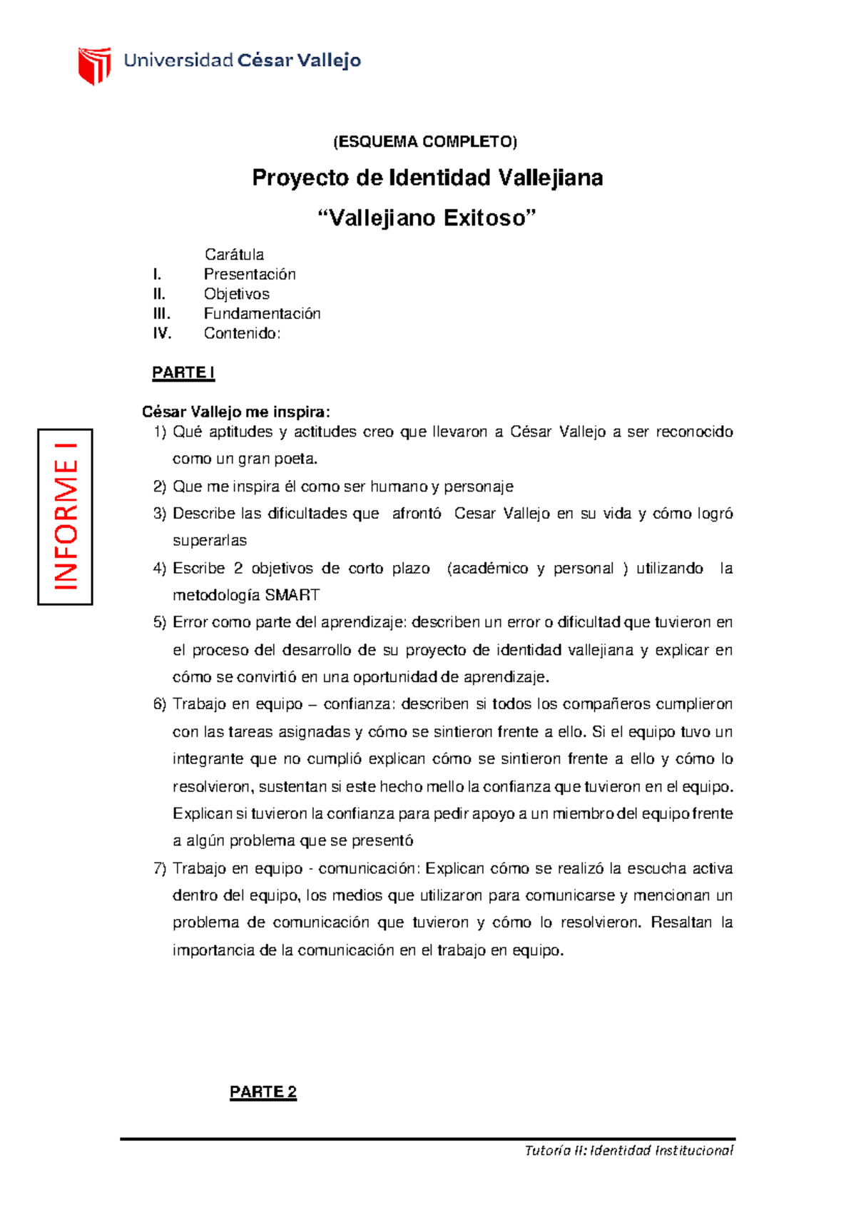 GUÍA DEL Proyecto DE Identidad Vallejiana - Tutoría II: Identidad ...