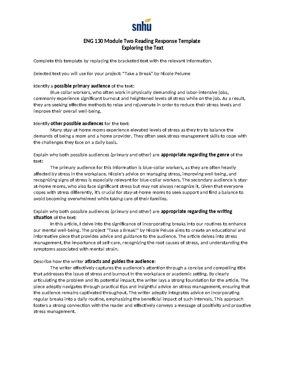 ENG 130 Module Two Reading Response Template (Sadie H) - ENG 130 Module Two Reading Response ...