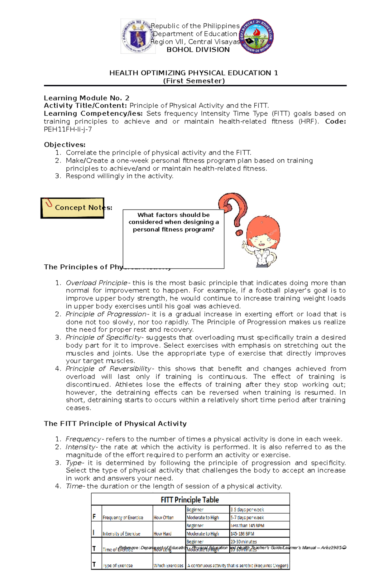 HOPE1 Module 2 - Republic of the Philippines Department of Education ...