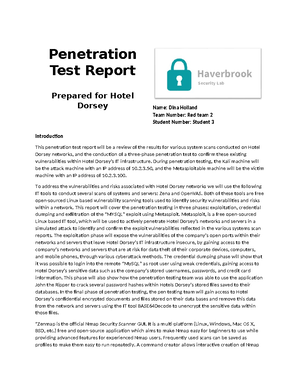 System Scan Template - System Scan Report Prepared for Hotel Dorsey ...