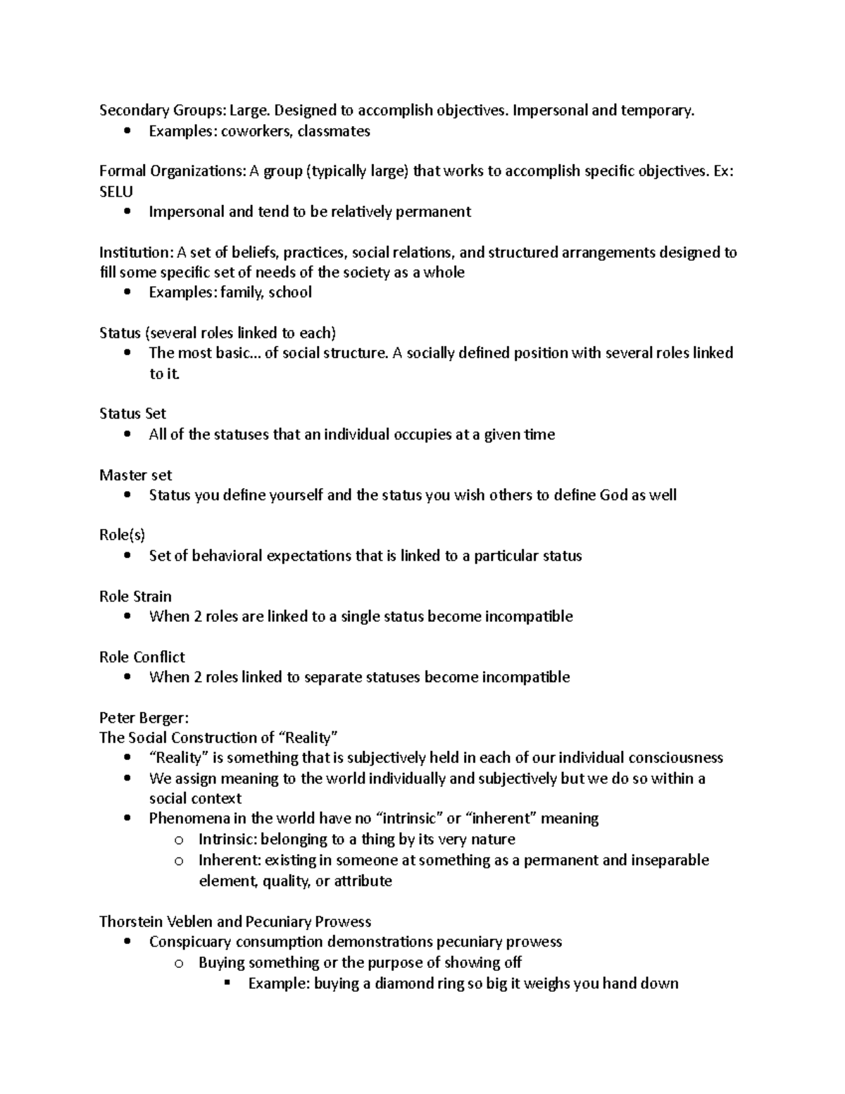 Soc 101 Part 20 - Professor: Russell Castro - Secondary Groups: Large ...