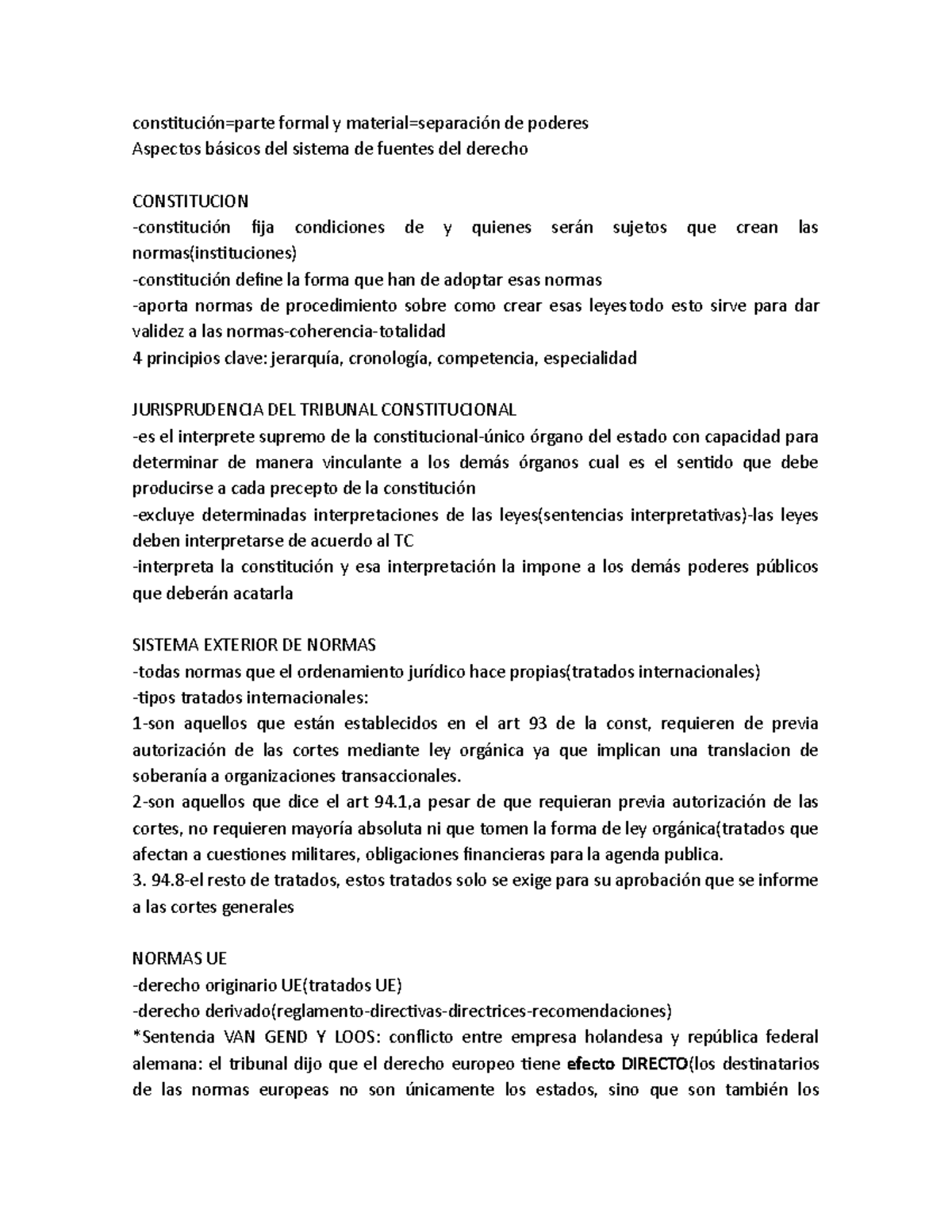 Derecho Constitucional - constitución=parte formal y material ...