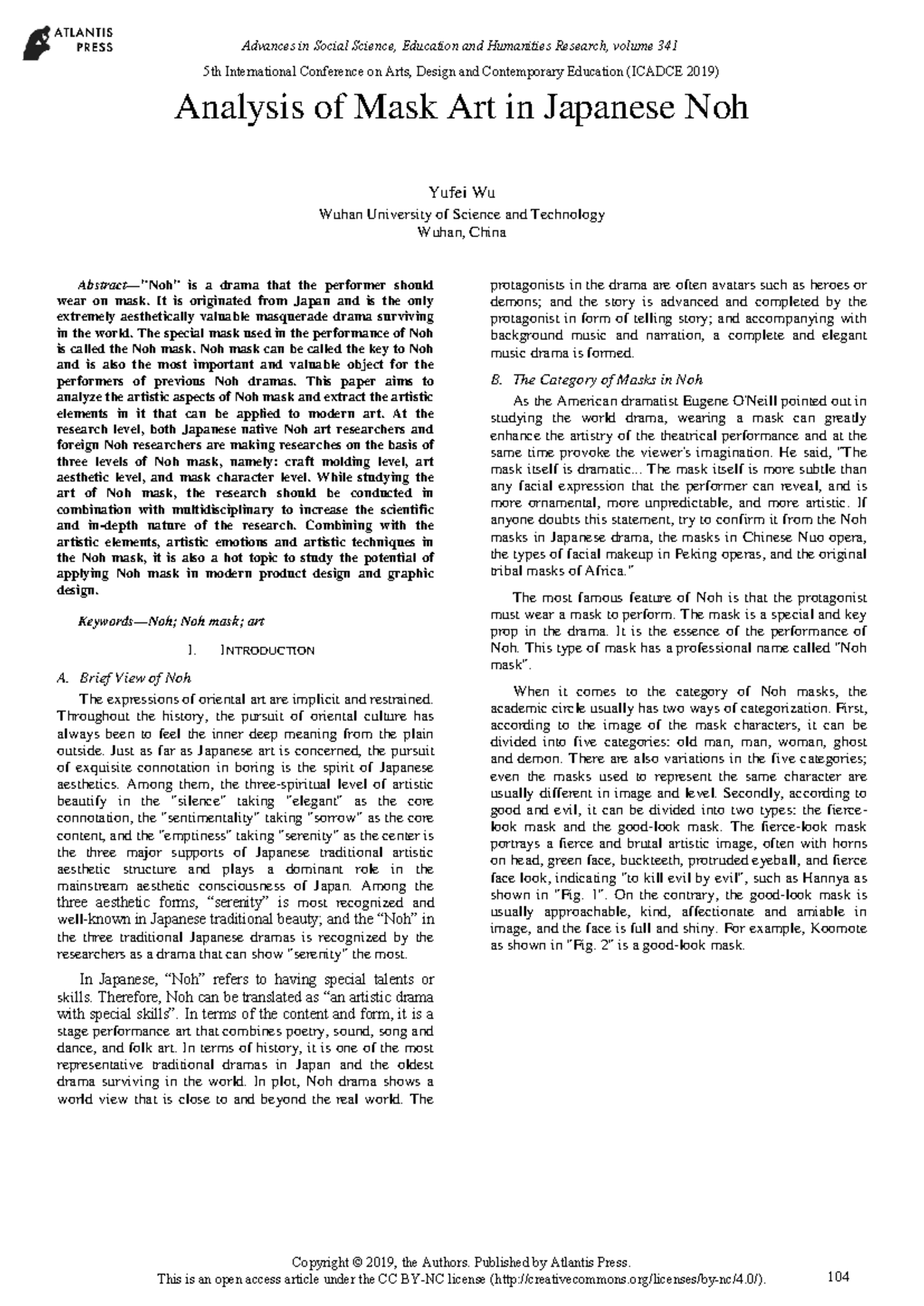 Noh masks - Noh - Analysis of Mask Art in Japanese Noh Yufei Wu Wuhan ...