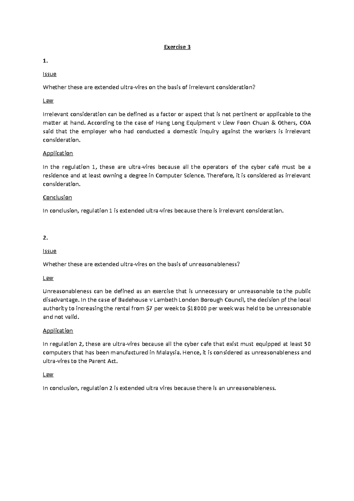 E3 LAW309 - This is the tutorial for administrative law under Chapter 2 ...