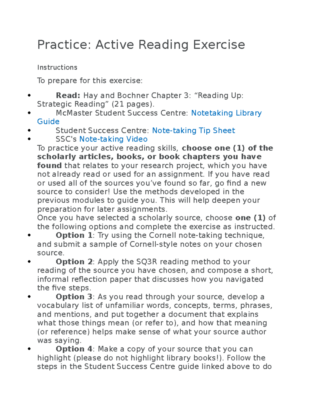 7 - Instructions - Active Reading Exercise. find - Practice: Active ...