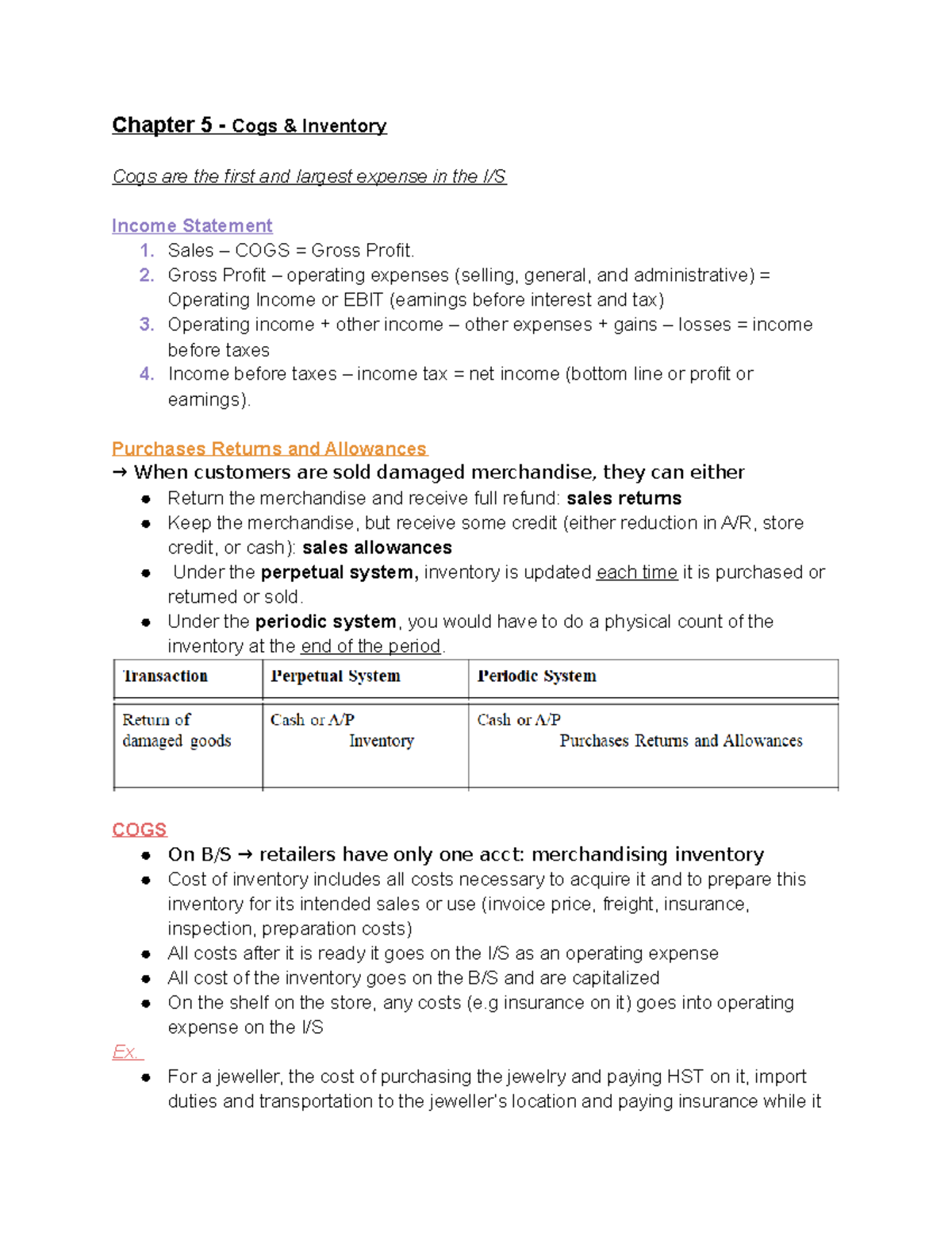 Notes for Final - For the 2nd half of the class - Chapter 5 - Cogs ...