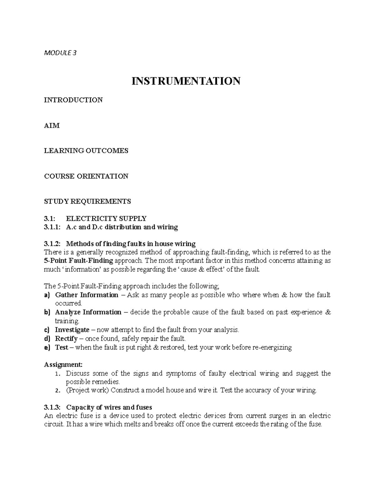 Instrumentation - MODULE 3 INSTRUMENTATION INTRODUCTION AIM LEARNING ...