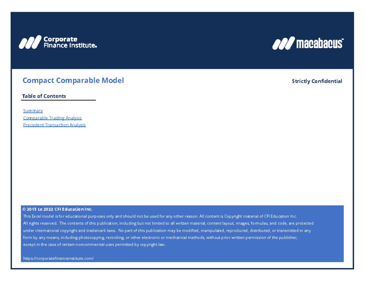 Compact Comps (Complete) - Compact Comparable Model Strictly ...